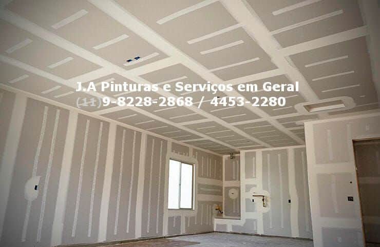 FORRO EM DRYWALL, PAREDE EM DRYWALL, DIVISÓRIA. | J.A Pinturas e Reformas